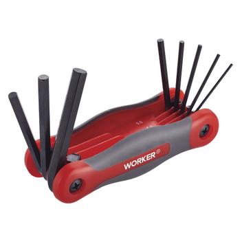 Jogo De Chaves Allen Hexagonais Tipo Canivete 8 Peças Worker - Jogo de ...