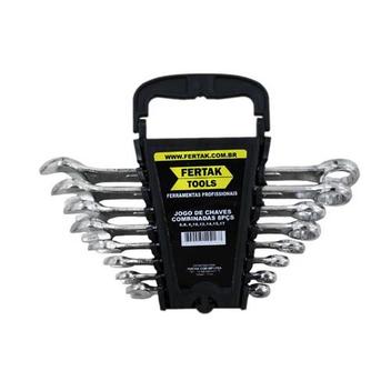Jogo de Chaves Combinadas 8 peças (6 a 17mm) - Fertak - Chave Combinada ...