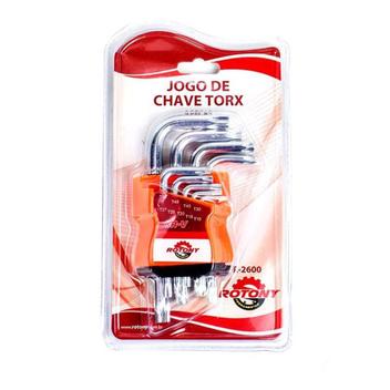 Jogo de chaves torx 9 pecas t07 - t40 - ROTONY - Chave Manual ...