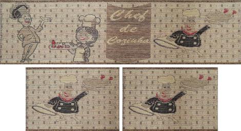 Jogo De Cozinha Rayza Sisal Look Chefe De Coz. Kit Com 3 Pç - Tapete ...