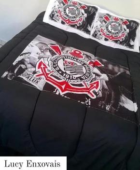 Jogo de Edredom Dupla Face Corinthians Queen 5 peças - Lucy Enxovais ...