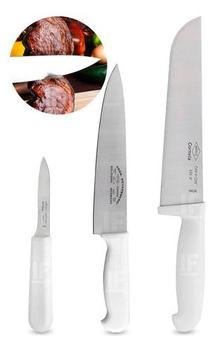 Jogo De Facas Faqueiro Aço Inox 3 Peças Corneta - Faqueiro / Jogo de ...