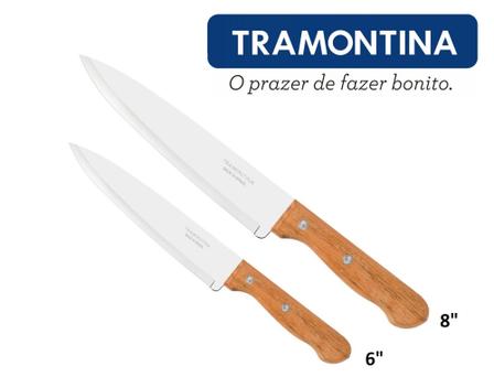 Jogo de Facas Para Churrasco Cozinha Aço Inox 2 Unidades Cabo de ...