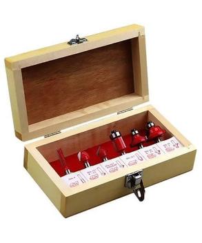 Jogo De Fresas Para Madeira Com 6 Peças - Uyustools-Cqt006 - Fresa ...