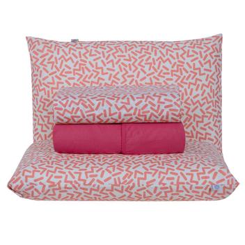 Jogo de Lençol King Home Style 180 Fios 4 Peças - Gummy Pink - Dona ...