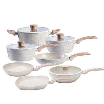 Jogo de Panelas Antiaderente Cerâmica Vanilla Cooktop Fogão Indução Kit ...