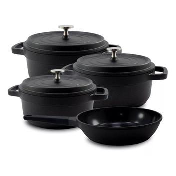 Jogo De Panelas Caçarola Aluminio Revestimento Ceramico 7pçs - Keen ...