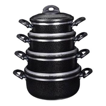 Jogo De Panelas (caçarolas) Alumínio preta 4 Peças - LAREDU - Jogo de ...