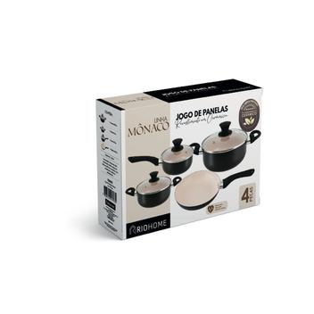 Jogo de Panelas Mônaco 4 Peças Revestimento em Cerâmica 1,8 MM - Rio ...