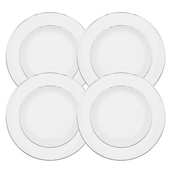 Jogo De Pratos Raso Jantar Refeição 28cm Kit 4 Peças Porcelana Luxo ...