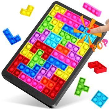 Jogo de tabuleiro de quebra-cabeça Vanland Push It Pop Fidget Jigsaw ...