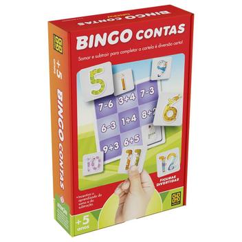 Jogo De Tabuleiro Educativo Infantil Bingo Contas 03945 Grow - Jogo ...
