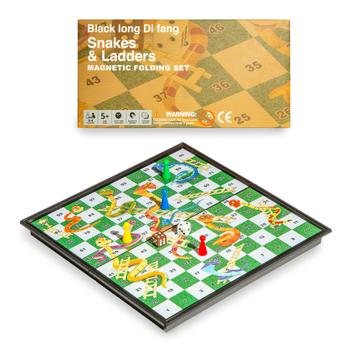 Jogo de Tabuleiro Magnético Snakes and Ladders - Black Long Di Fang ...