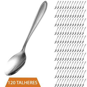 Jogo De Talheres Polido Colher Restaurante Bar - 120 Peças - PRATICASA ...