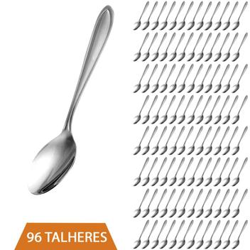 Jogo De Talheres Polido Colher Restaurante Bar - 96 Peças - PRATICASA ...
