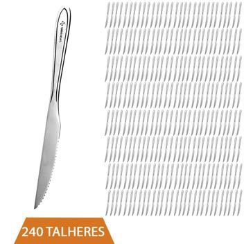 Jogo De Talheres Polido Faca Restaurante Bar - 240 Peças - PRATICASA ...