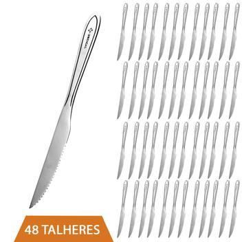 Jogo De Talheres Polido Faca Restaurante Bar - 48 Peças - PRATICASA ...