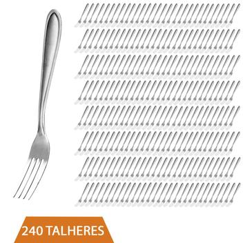 Jogo De Talheres Polido Garfo Restaurante Bar - 240 Peças - PRATICASA ...