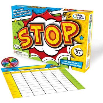 Jogo Diverso STOP - 2 a 4 Jogadores, a Partir de 7 ANOS - Pais E Filhos ...
