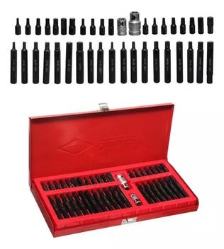 Jogo Ferramenta 40 Pç Bit Torx Allen Multidentado Metal Box - Corneta ...