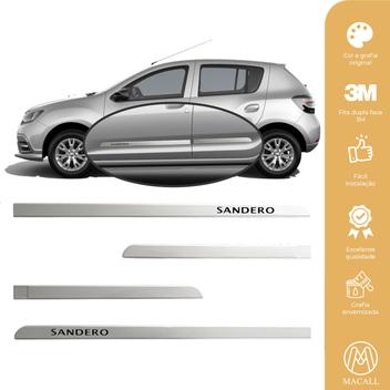 Jogo Friso Slim Lateral Renault Sandero Original com Grafia Cores ...