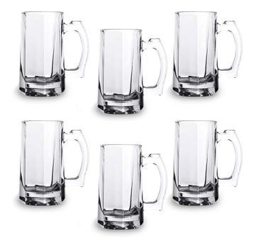 Jogo kit 6 canecas chopp cerveja zero grau vidro 340 ml - Original - Caneca de Chopp - Magazine ...