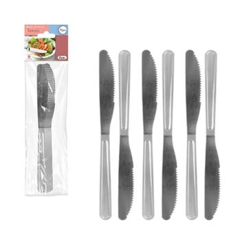 Jogo Kit 6 Facas Com Serra Mesa Aço Inox Utensílio Cozinha - Zein ...