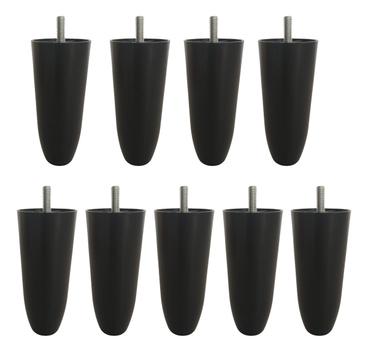 Jogo Kit Pé Cama Box Baú Sofa Rack 9 Peças Em Pu Com 12 Cm - Metal ...