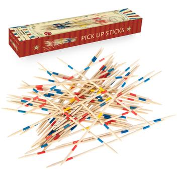 Jogo Pick Up Sticks Gonoelec - 41 Peças de Bambu para Adultos e ...