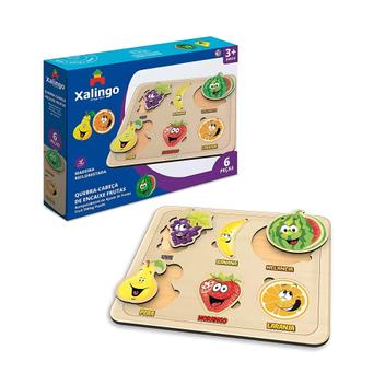 Jogo Quebra-Cabeça Infantil de Encaixe Frutas 6 Peças Xalingo - 60143 ...