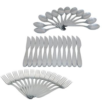 Jogo Talher Inox Reforçado Garfo Colher Faca Churrasco 36pç - Original ...