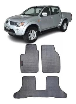 Jogo Tapete Borracha PVC Mitsubishi L200 Triton 2008 a 2020 Com Logo ...