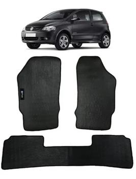 Jogo Tapete Borracha PVC Volkswagen FOX 2003 a 2014 Com Logo Bordado ...