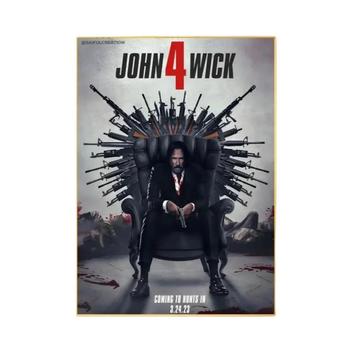 John Wick Capítulo 4 Pôster Do Filme Pintura Em Tela Arte De Parede ...