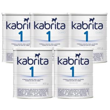 Kabrita 1 Fórmula Infantil Kit Com 5 Latas De 400g Cada - Fórmula ...