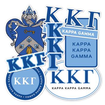 Kappa Kappa Gamma Standard Sticker Sheet Decal Laptop Water Bottle Car ...