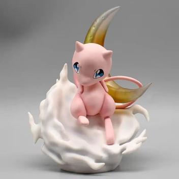 Kawaii 14cm Pokemon Mew Lua Anime Figura De Ação Modelo Estátua ...
