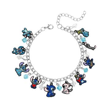 Kawaii Bonito Disney Stitch Encantos Pulseira Lilo & Ponto Esmalte ...