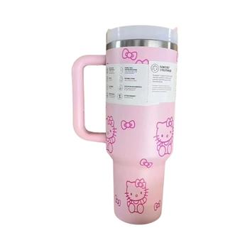 Kawaii Hello Kitty 40Oz Tumbler Love Shack Fancy Rosa Edição Limitada ...