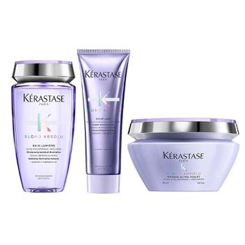 Kérastase Blond Absolu Kit Shampoo + Tratamento Fortalecedor + Máscara ...
