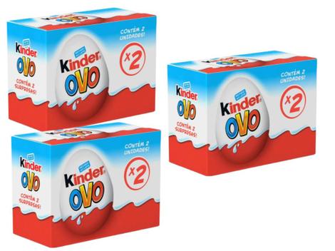 Kinder Ovo Menino C/ 2unid 40g - 3 caixinhas - Ferrero - Kinder Ovo ...