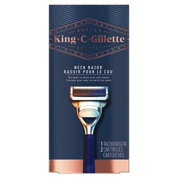 King C. Gillette Neck Razor Aparelho Barbear Com 1 Recarga - Aparelho ...