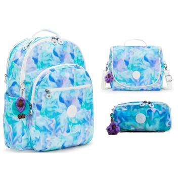Kipling Mochila Seoul XL+Lancheira e Estojo Water Colors kit - Material ...