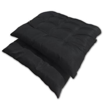 Kit 02 Almofadas Assento Futon Flat Para Cadeira 40X40 Preto - De ...