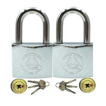 Kit 02 Cadeados Chave tetra 50mm Prevenção Contra Furto Com 3 Chaves ...
