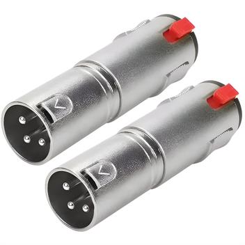 Kit 02 Plug Adaptador Canon Xlr Macho Stereo x Jack P10 Com Trava ...