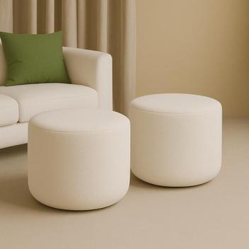 Kit 02 Puff Decorativo Orgânico Mono no tecido Boucle - Dávila Decor ...