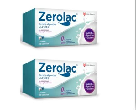 Kit 02 Zerolac Enzima Lactase 30Cps - União Química - Produtos para ...