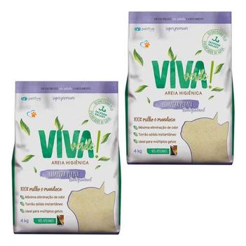 Kit 02un Areia Higiênica Gatos Viva Verde Limpeza Plena 4kg - Areia para Gato - Magazine Luiza