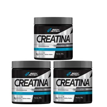 kit 03 Creatina 100% Pura 300g Bodyaction - Creatina - Magazine Luiza